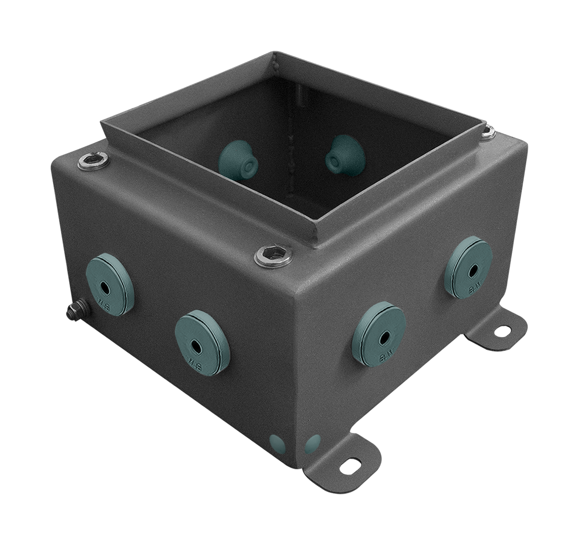 Distribution boxes КМ-А-1515 IP66(R) with sight glass from stainless steel
